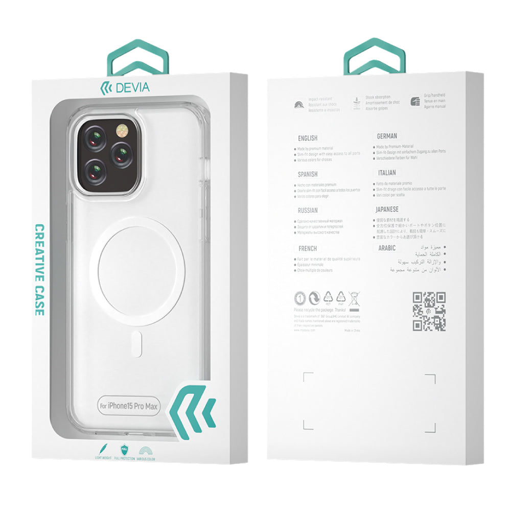 Devia Funda Pure Magnetic Para Iphone 15 Pro Max Clear Celular Express