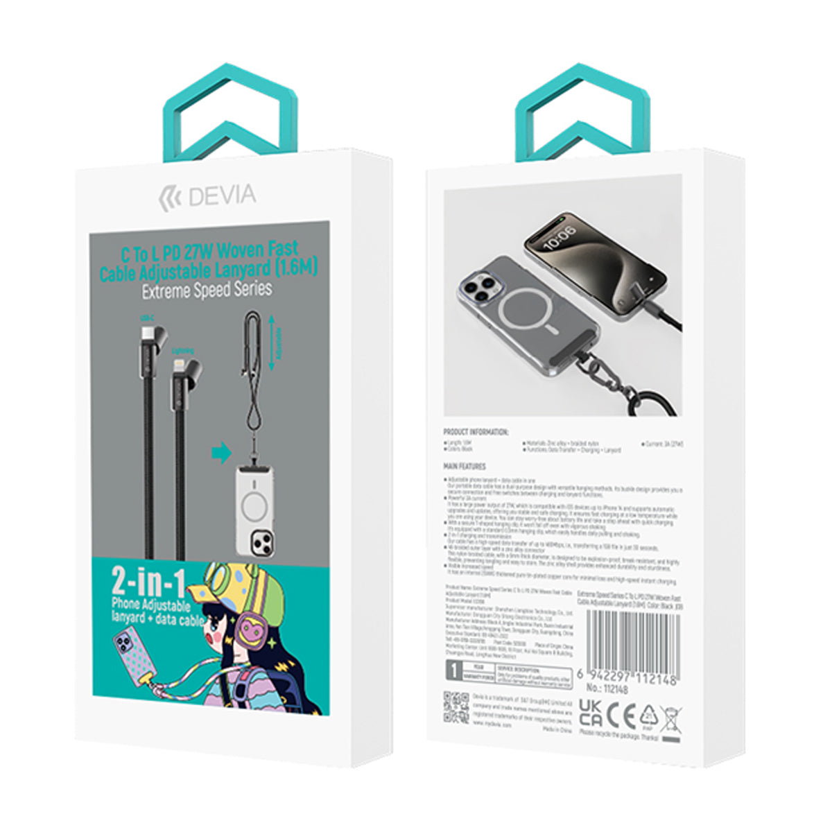 Devia Cable Cordon T-L 27W Fast – Celular Express